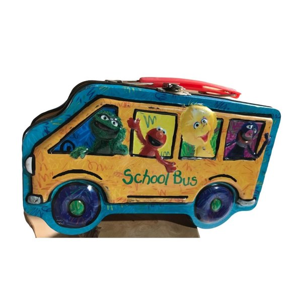 A.S.C. EAGAN | Toys | Sesame Street Workshop School Bus Elmo Tin 202 ...